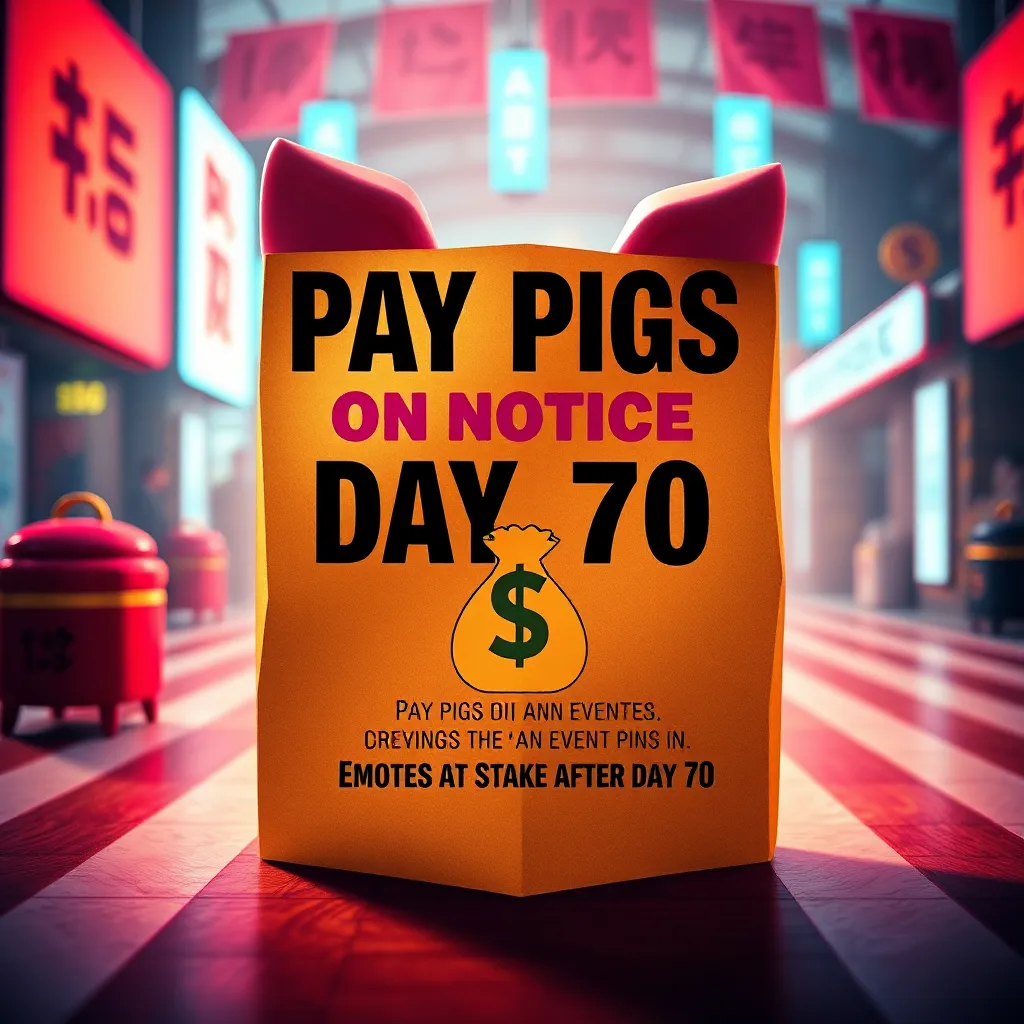 Pay Pigs On Notice: Emotes at Stake After Day 70 : LevelUpTalk