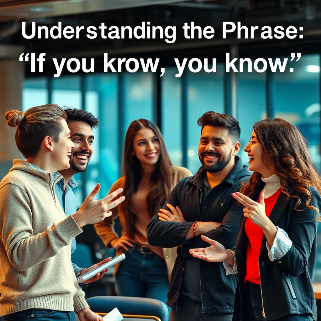 Understanding the Phrase: If You Know, You Know : LevelUpTalk