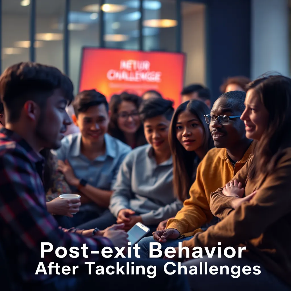 Understanding Post-Exit Behavior After Tackling Challenges : LevelUpTalk