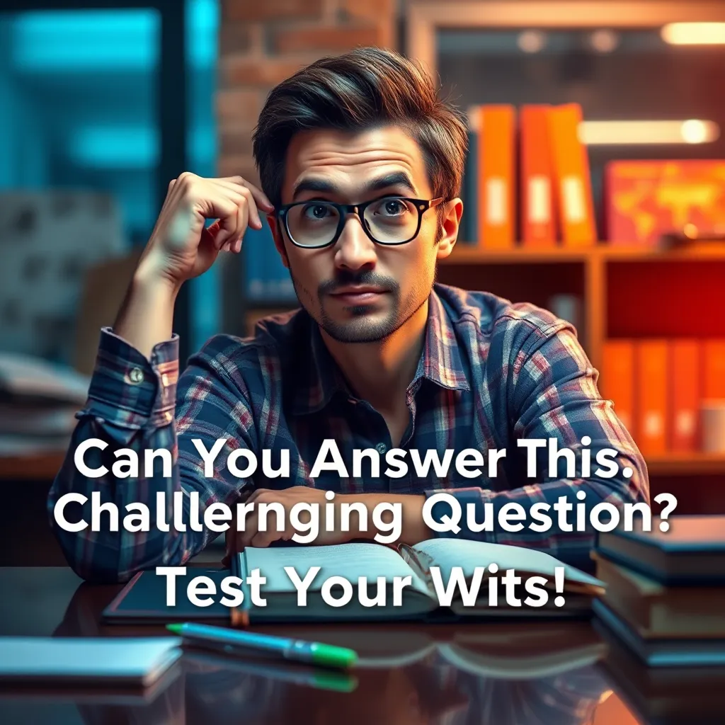 Can You Answer This Challenging Question? Test Your Wits! : LevelUpTalk
