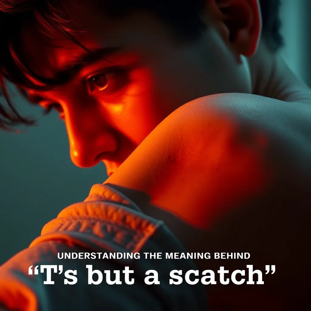 Understanding the Meaning Behind 'Tis But a Scratch' : LevelUpTalk