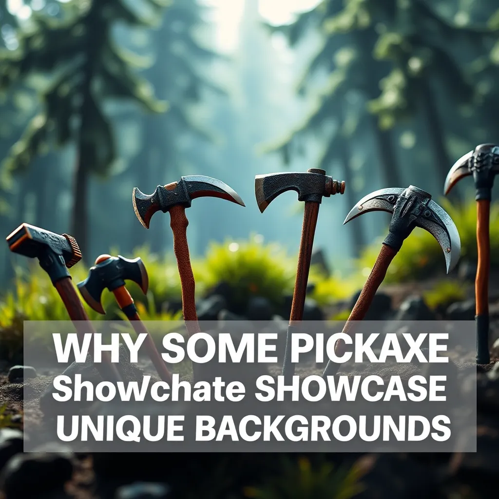Why Some Pickaxes Showcase Unique Backgrounds : LevelUpTalk