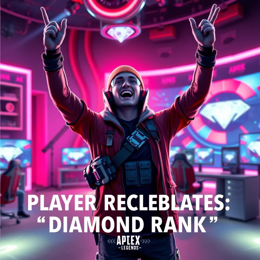 Player Celebrates Achieving Diamond Rank in Apex Legends : LevelUpTalk