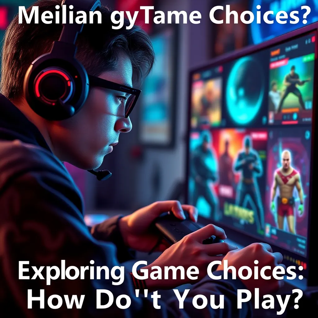 Exploring Game Choices: How Do You Play? : LevelUpTalk