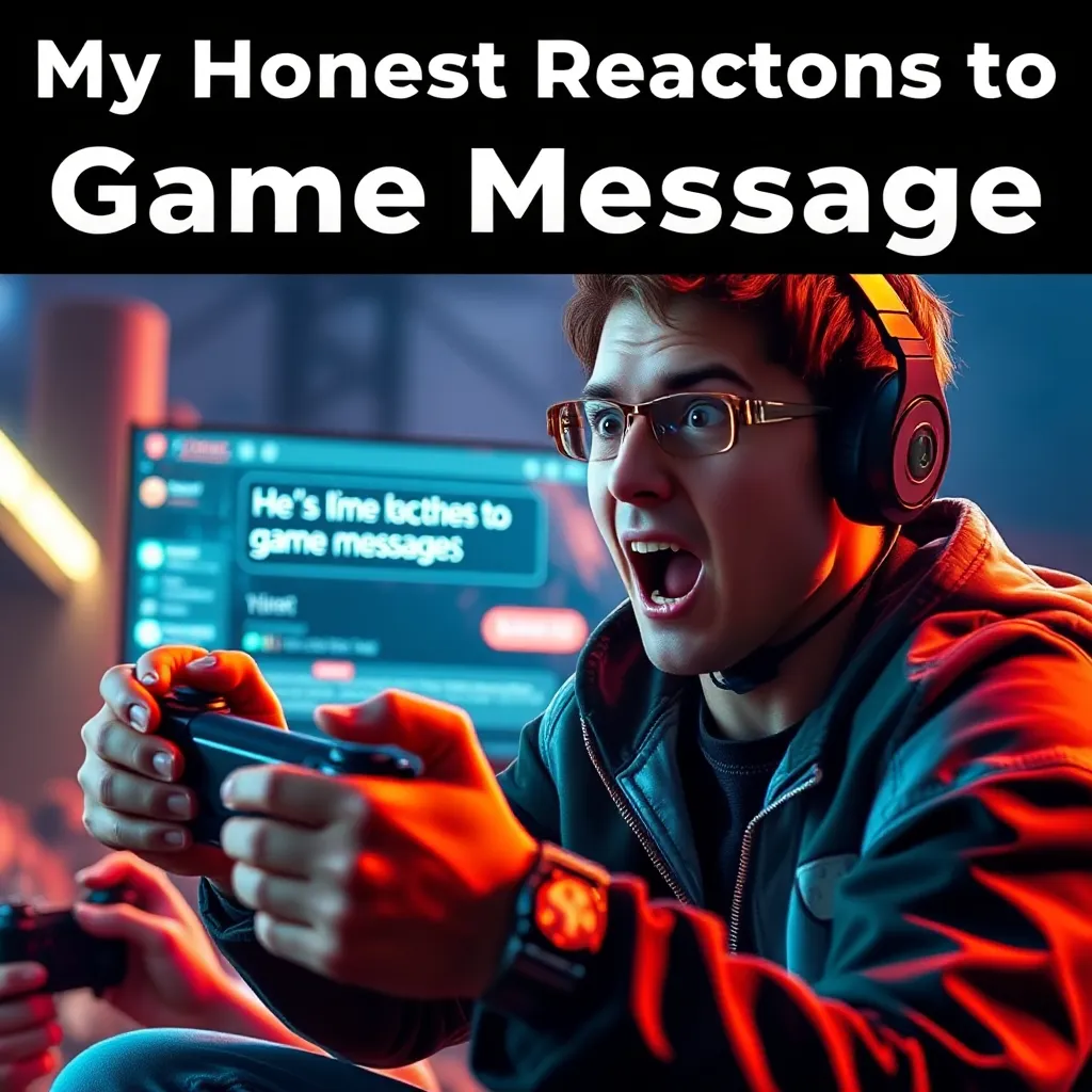 My Honest Reactions to Game Messages Uncovered : LevelUpTalk
