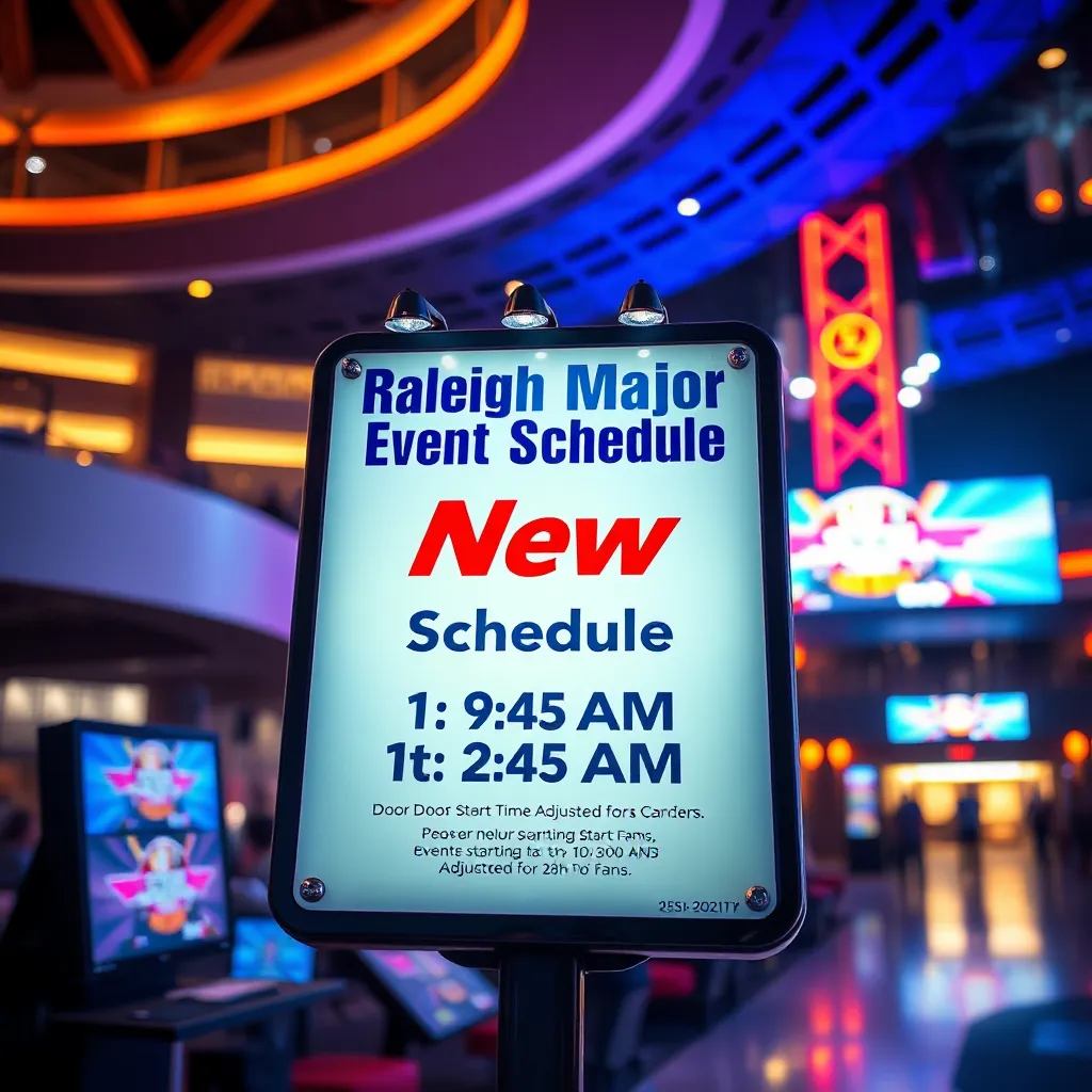 Raleigh Major Event Start Time Adjusted for Fans : LevelUpTalk