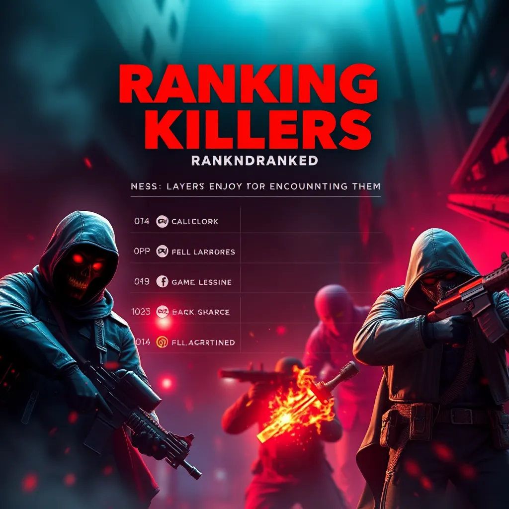 Ranking Killers: How Players Enjoy Encountering Them : LevelUpTalk