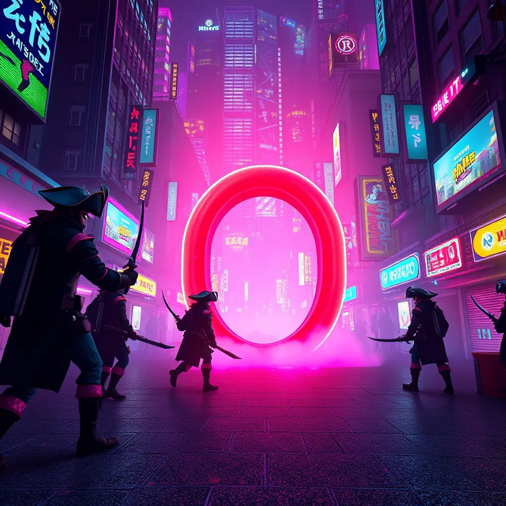 Red Portal Leads to Strange Neon City Encounter : LevelUpTalk