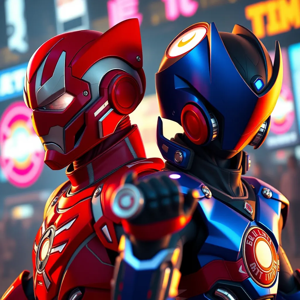 Eye-Catching Red VS Blue Characters in GMOD Art : LevelUpTalk