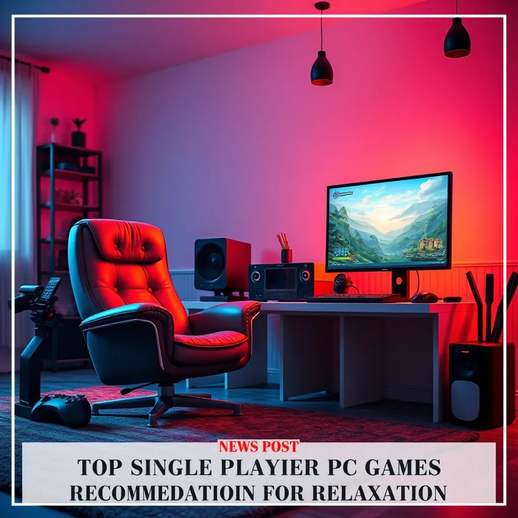Top Single Player PC Game Recommendations for Relaxation : LevelUpTalk