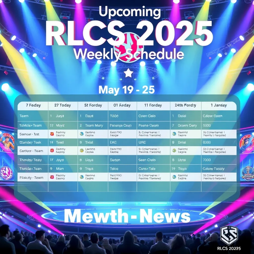 Upcoming RLCS 2025 Events: Weekly Schedule May 19-25 : LevelUpTalk