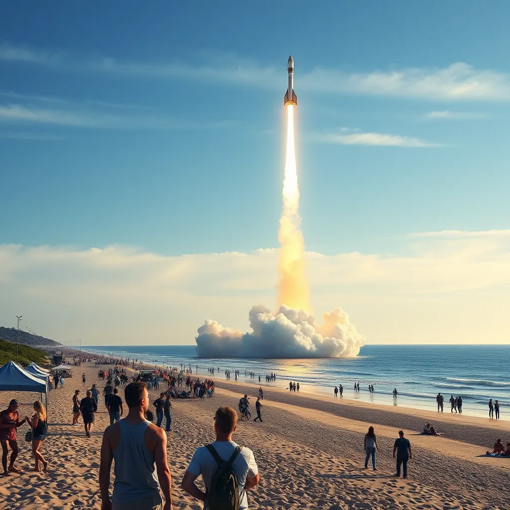 Beach Day Turns Spectacular with Rocket Launch : LevelUpTalk