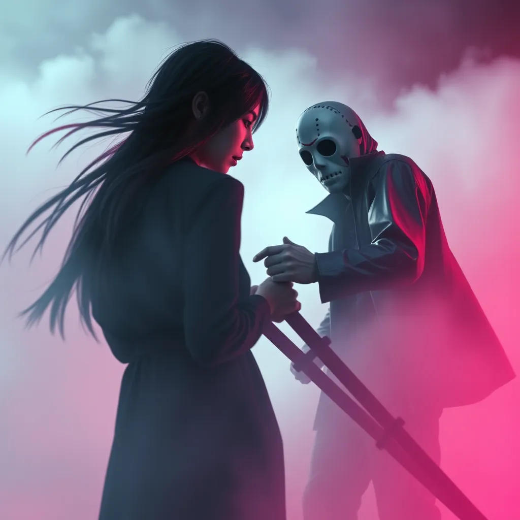 Art Fusion: Sadako Meets Jason in a Foggy Realm : LevelUpTalk