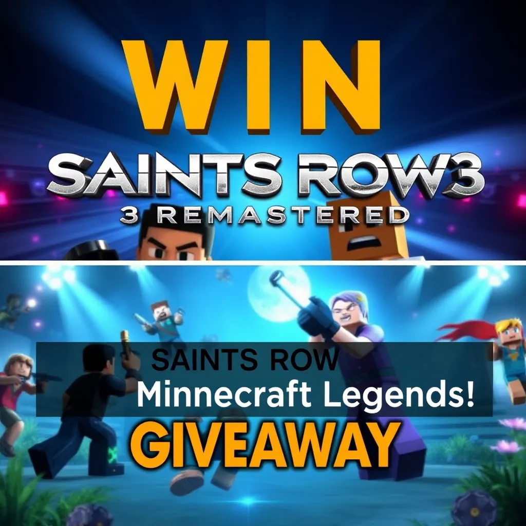 Win Saints Row 3 Remastered and Minecraft Legends Today! : LevelUpTalk