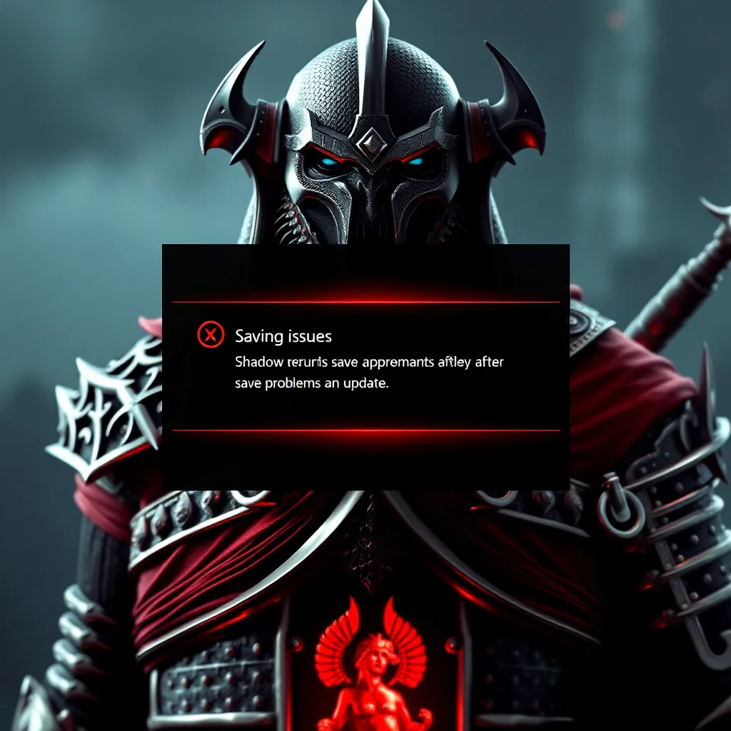 Saving Issues in Middle Earth: Shadow of War on Xbox : LevelUpTalk