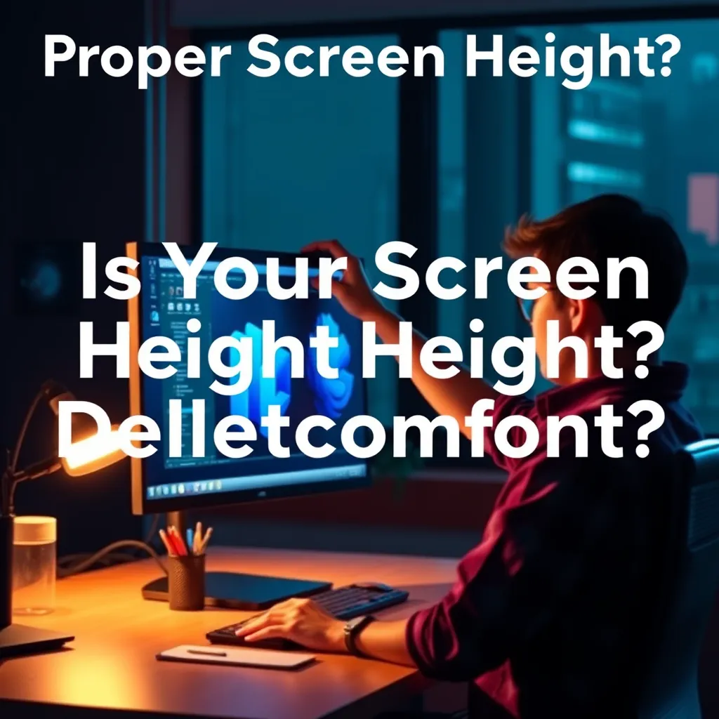Is Your Screen Height Causing Discomfort? Tips Inside : LevelUpTalk