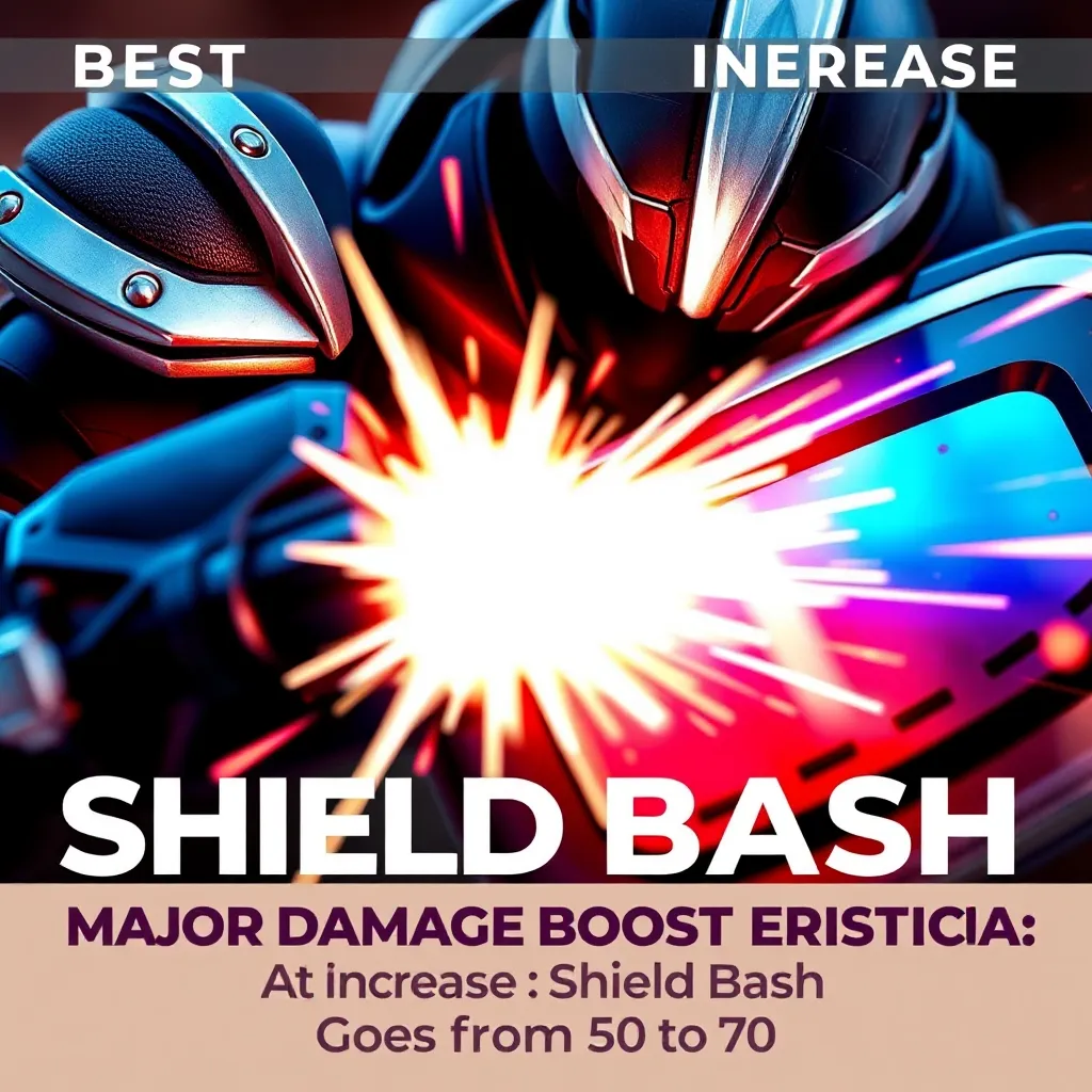 Major Damage Boost: Shield Bash Goes from 50 to 70 : LevelUpTalk