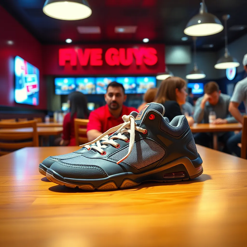 Five Guys Controversy: Shoes on Tables Causes Stir : LevelUpTalk