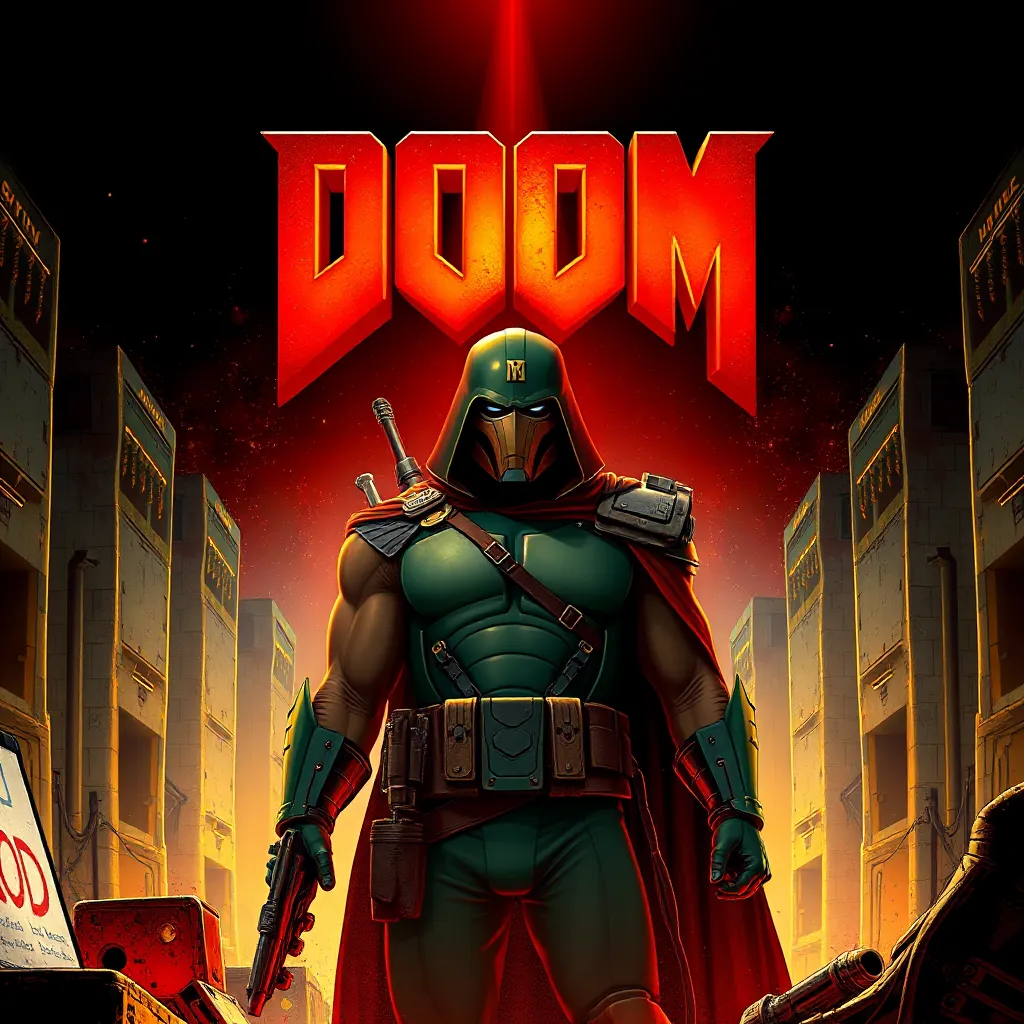 Signed Doom Poster from Galaxycon with Voice Actor : LevelUpTalk