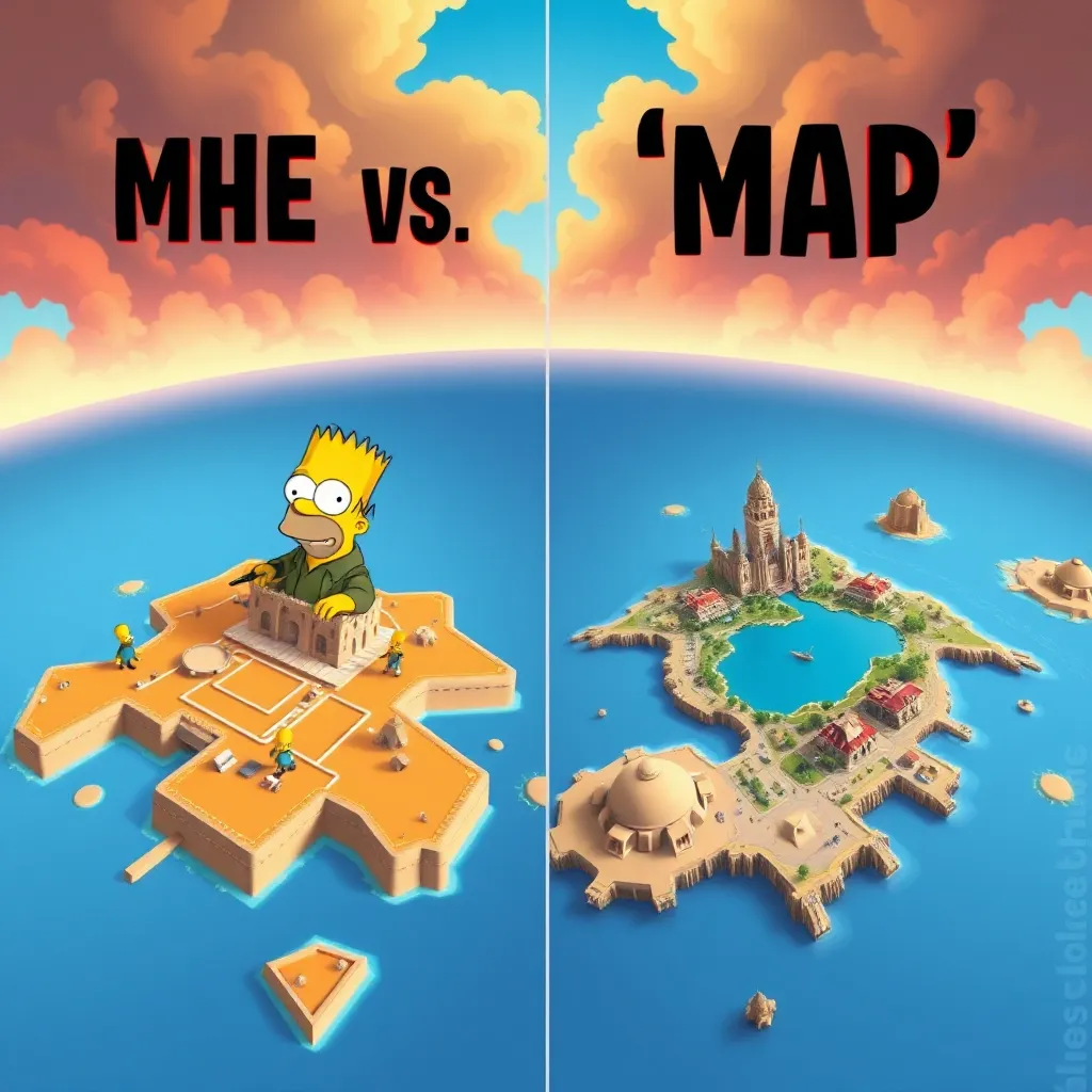 Simpsons Map vs. Oasis Reload Map: Size Showdown : LevelUpTalk