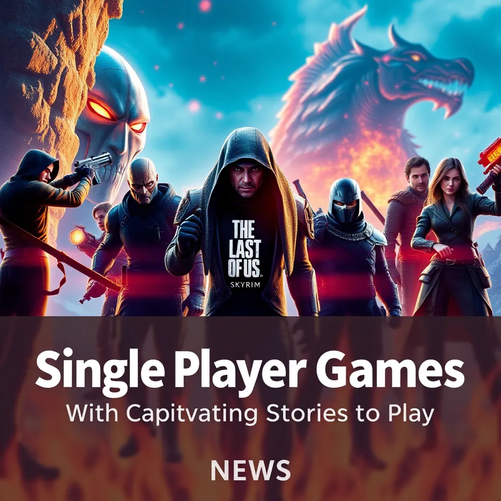 Top Single Player Games with Captivating Stories to Play : LevelUpTalk