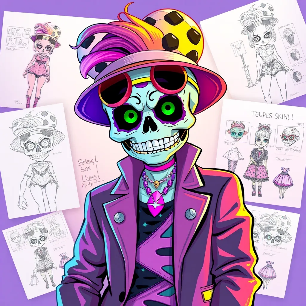 Creative Skin Ideas for Skully Main in Design-a-Cosmetic : LevelUpTalk