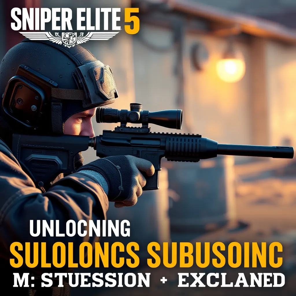 Unlocking Subsonic in Sniper Elite 5: Confusion Explained : LevelUpTalk