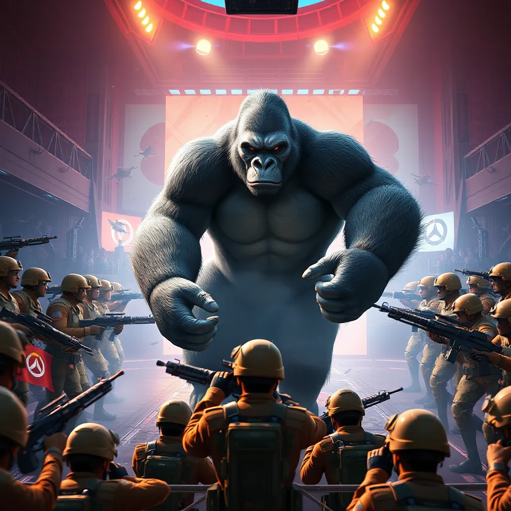 100 Soldiers Take on a Gorilla in Overwatch 2 Showmatch : LevelUpTalk
