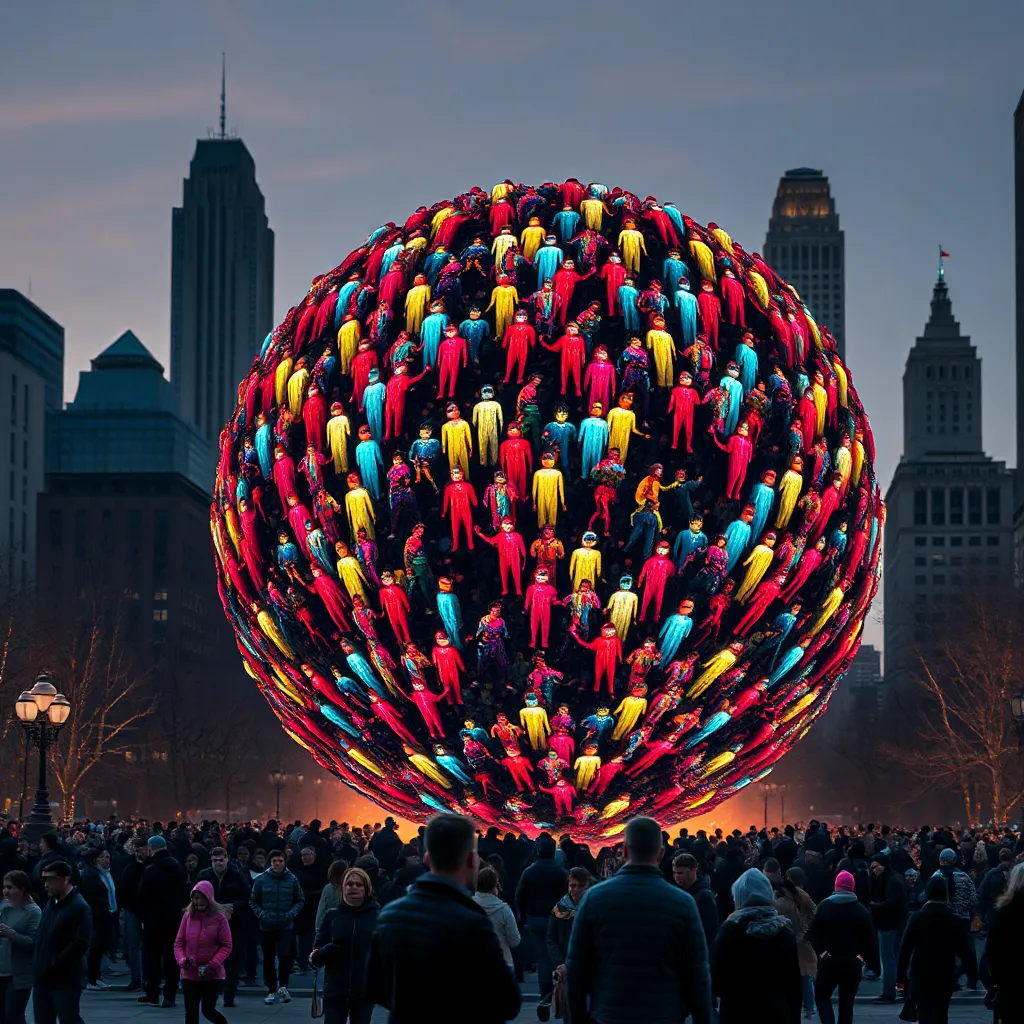 Human Goo Sphere - A Visualization of 7.88 Billion People : LevelUpTalk
