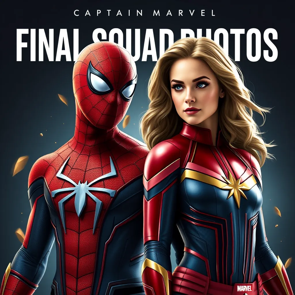 Final Squad Photos: Spidey and Captain Marvel Unite : LevelUpTalk