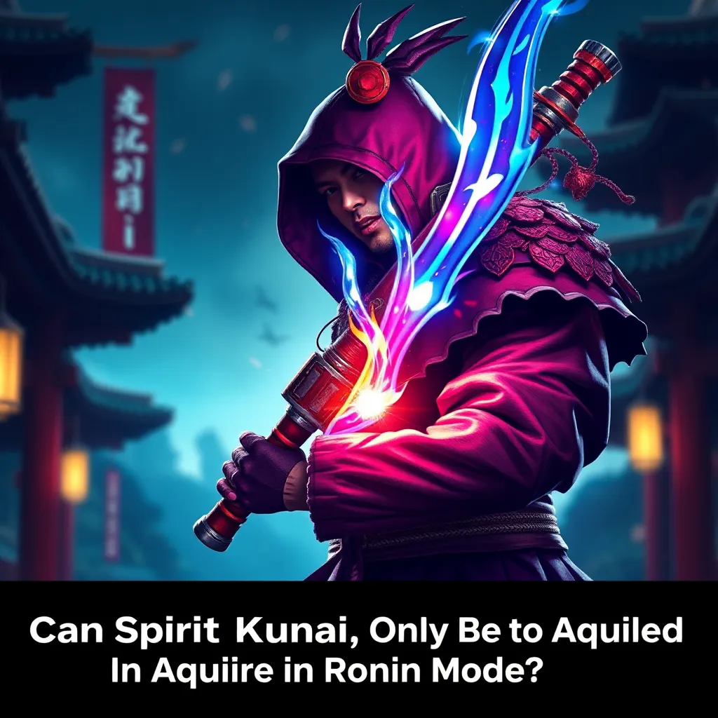 Can Spirit Kunai Only Be Acquired in Ronin Mode? : LevelUpTalk