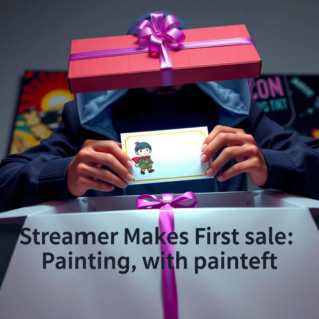Streamer Makes First Sale: Painting Comes with Surprise Gift : LevelUpTalk
