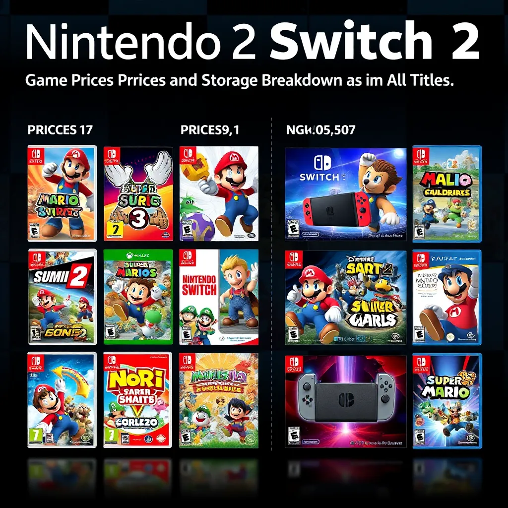 Switch 2 Game Prices and Storage Breakdown for All Titles : LevelUpTalk