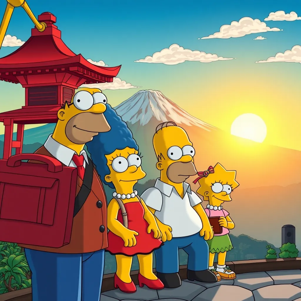 The Simpsons Tease an Explosive Trip to Mount Fuji : LevelUpTalk