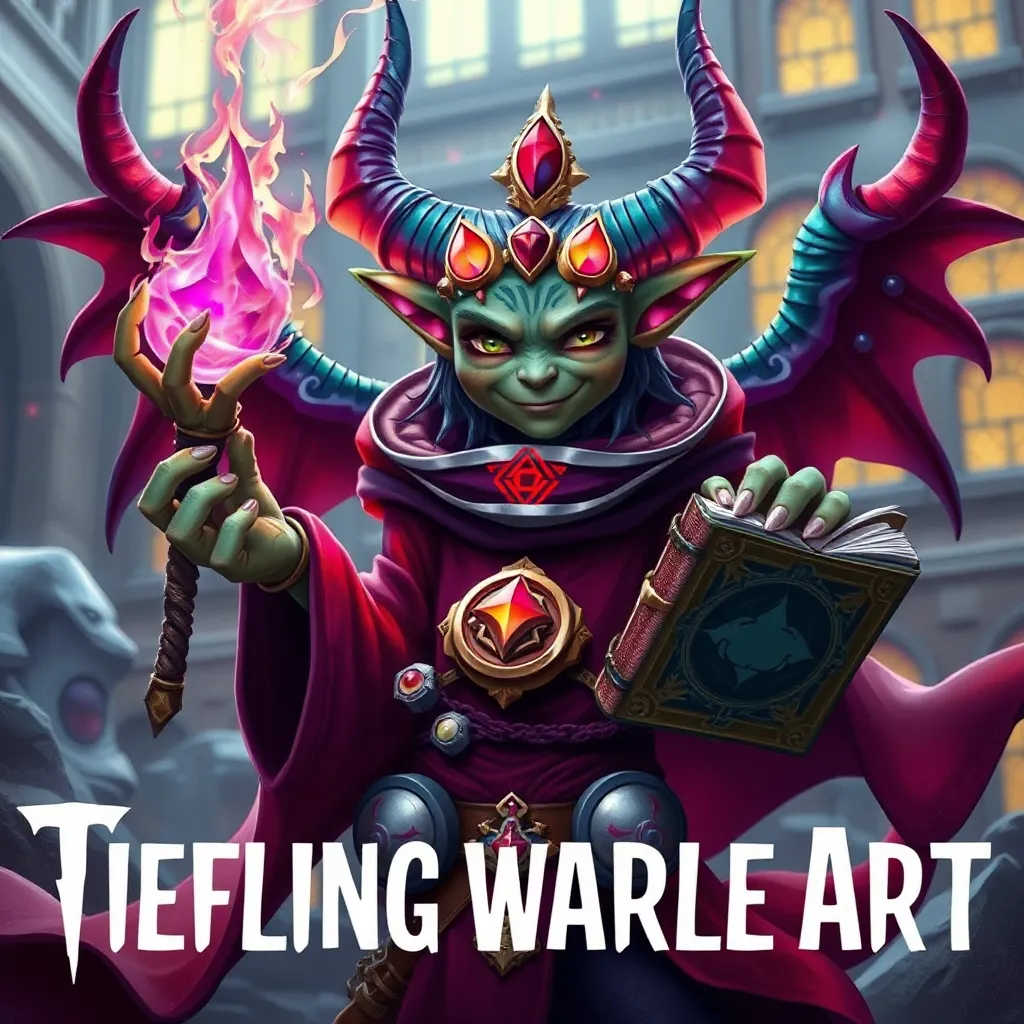 Check Out This Stunning Tiefling Warlock Art! : LevelUpTalk