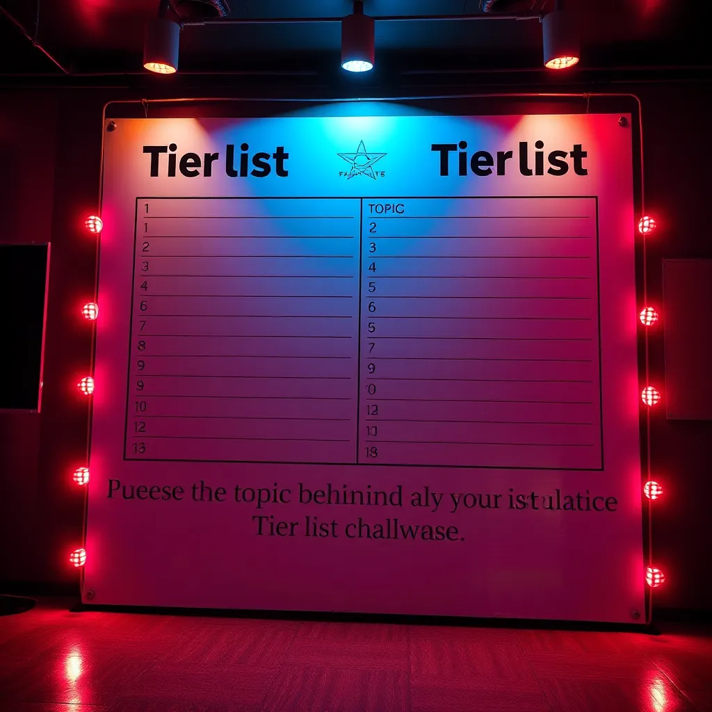 Guess the Topic Behind My Unique Tier List Challenge : LevelUpTalk