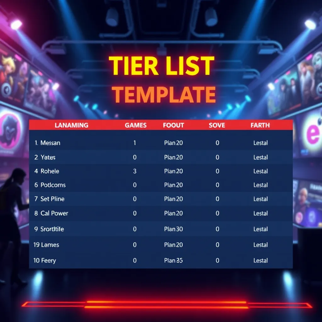 Comprehensive Tier List Template for Free EGS Games : LevelUpTalk