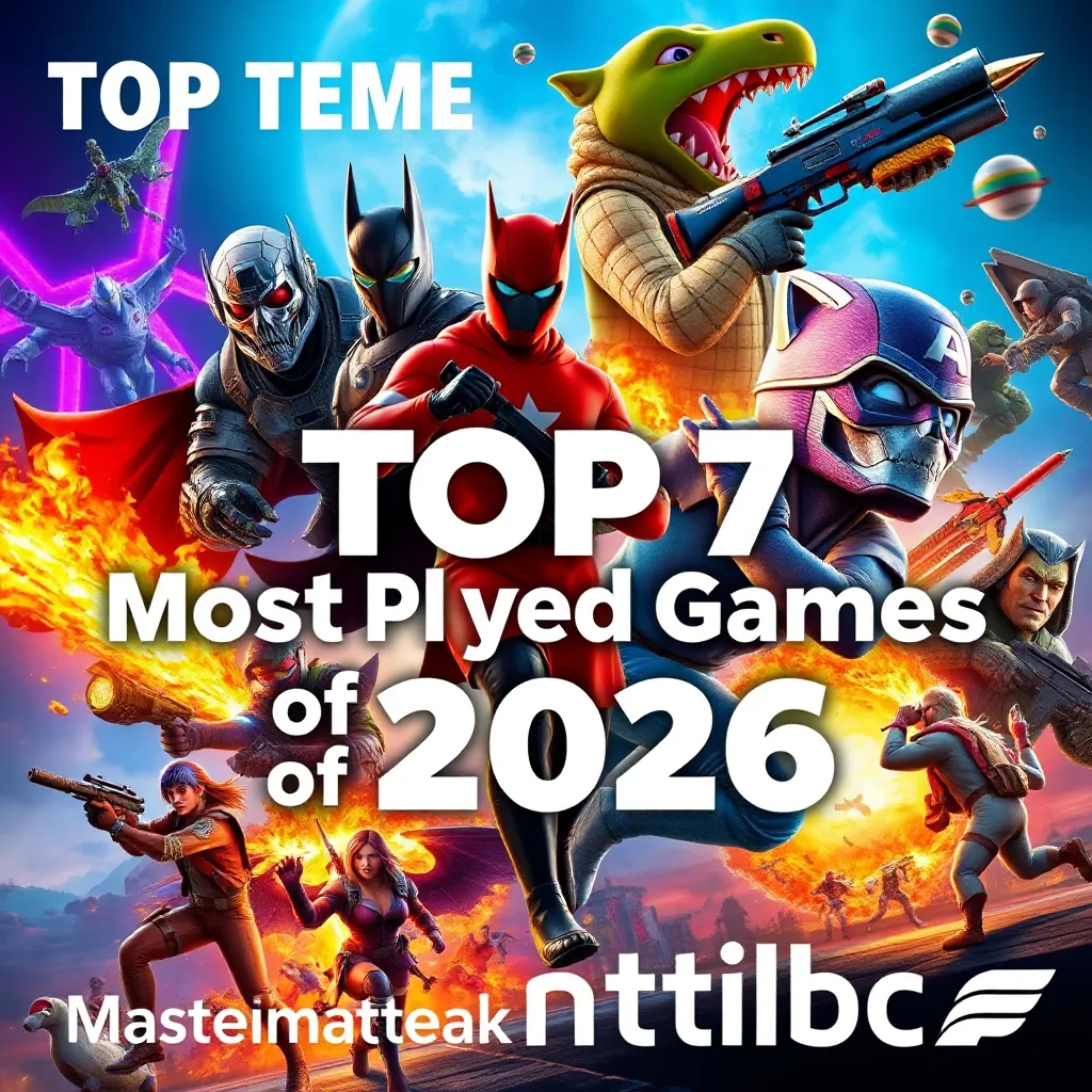 Explore the Top 7 Most Played Games of 2026 : LevelUpTalk