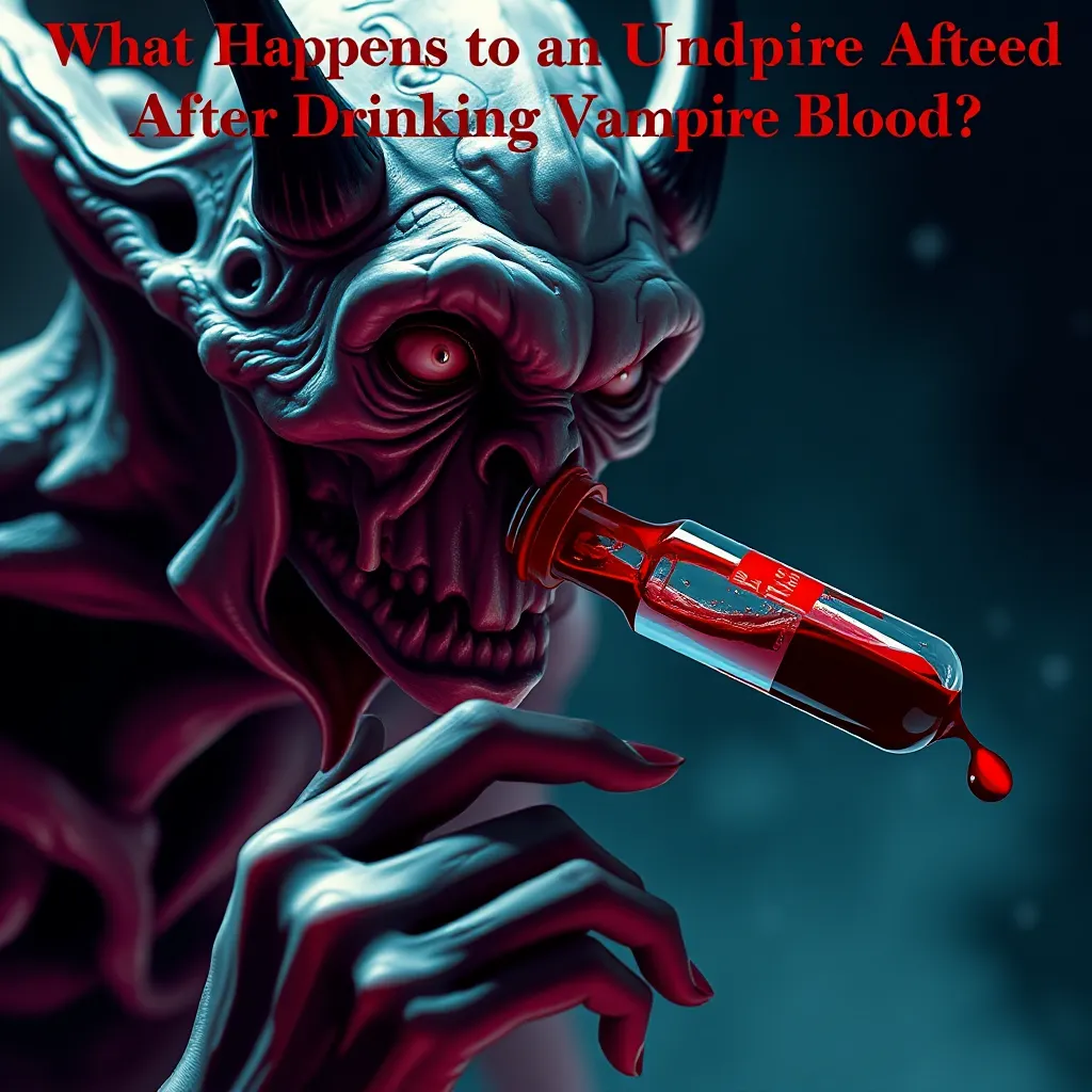 What Happens to an Undead After Drinking Vampire Blood? : LevelUpTalk
