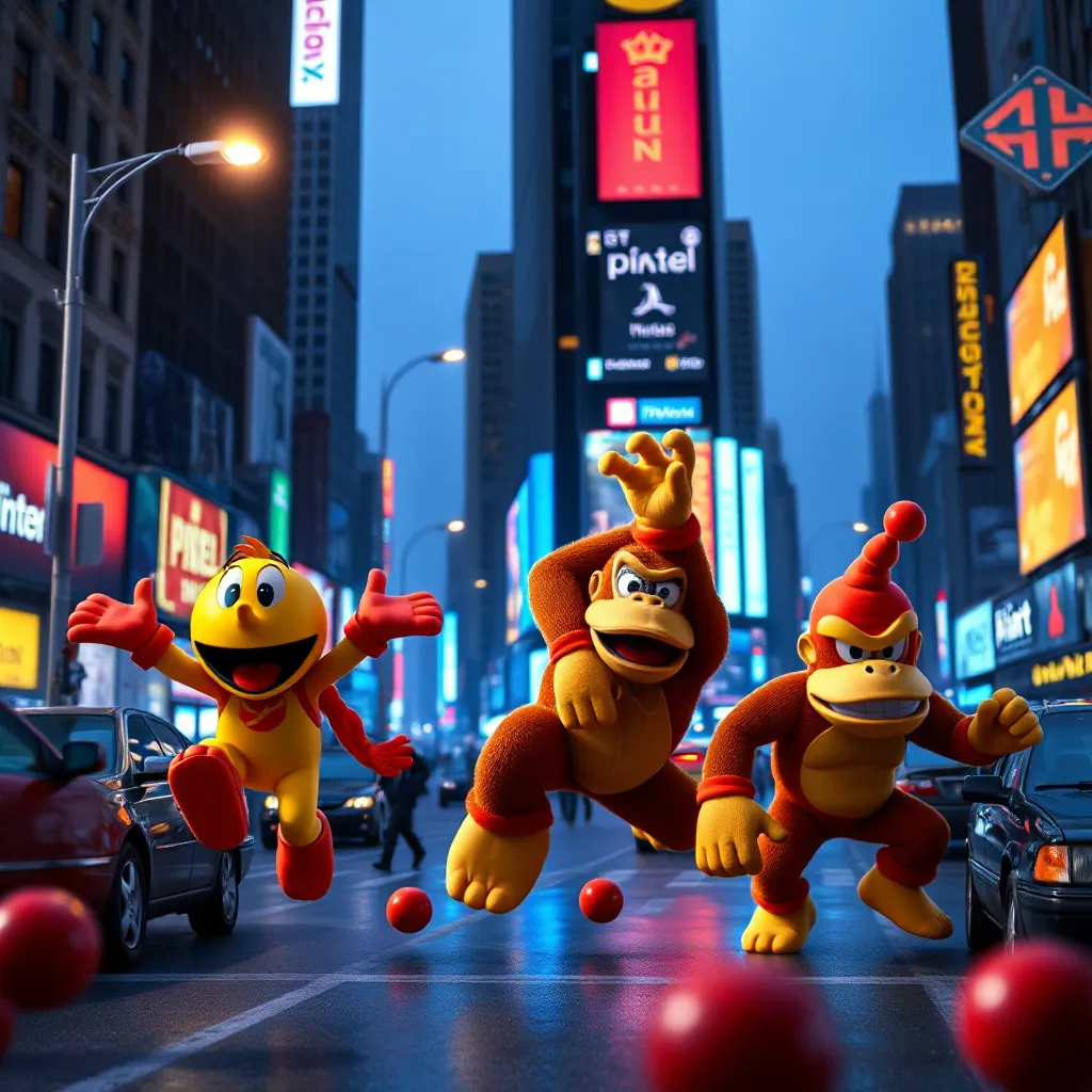 Classic Video Game Characters Invade NYC in Pixels : LevelUpTalk