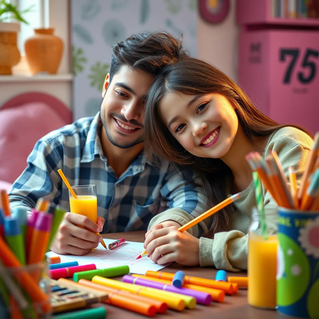 Vincent and Valerie: Siblings Enjoying Pastel and Juice : LevelUpTalk