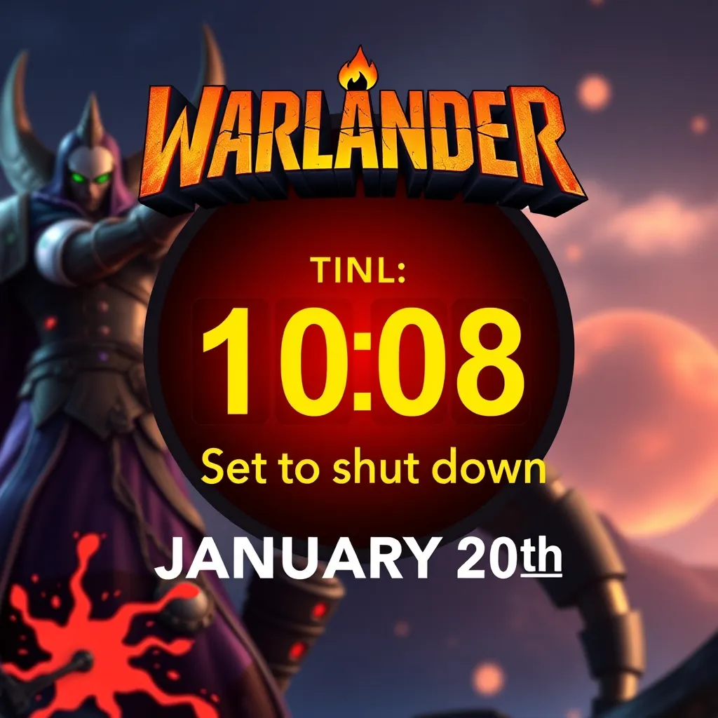 Warlander Game Set to Shut Down on January 20th : LevelUpTalk