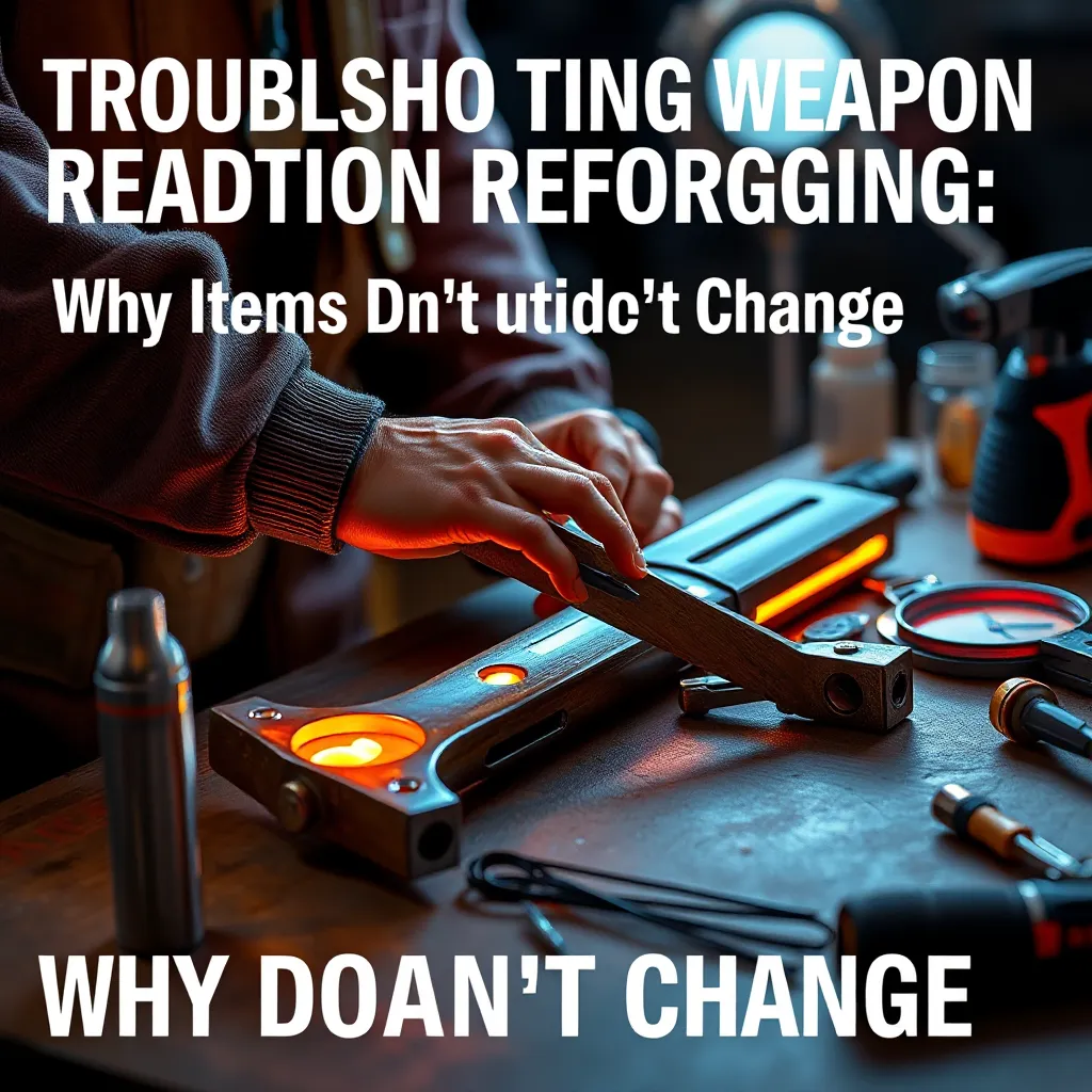 Troubleshooting Weapon Reforging: Why Items Don’t Change : LevelUpTalk