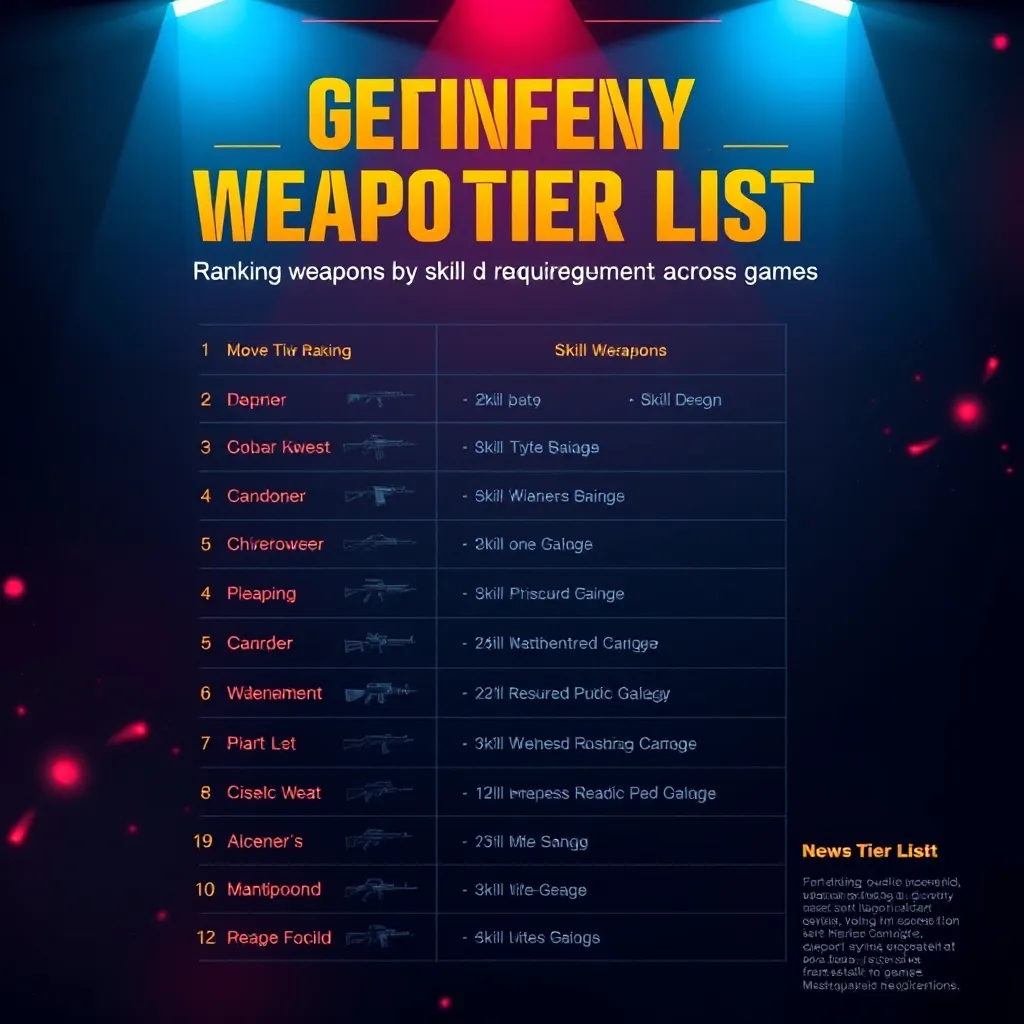 Ranking Weapons by Skill Requirement Across Games : LevelUpTalk