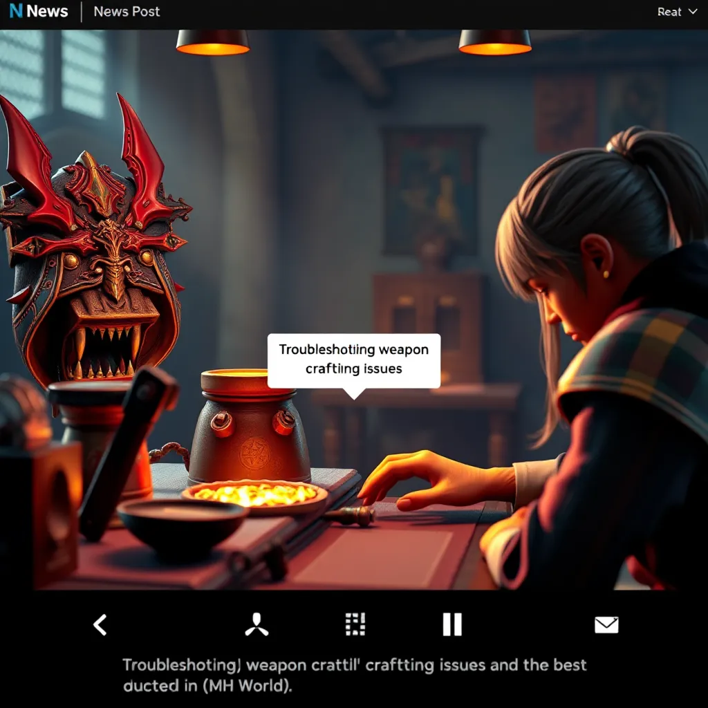 Troubleshooting Weapon Crafting Issues in MH World : LevelUpTalk