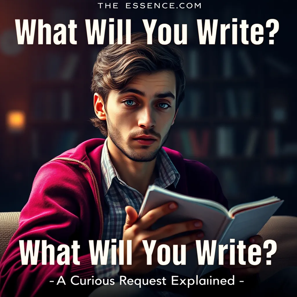 What Will You Write? A Curious Request Explained : LevelUpTalk