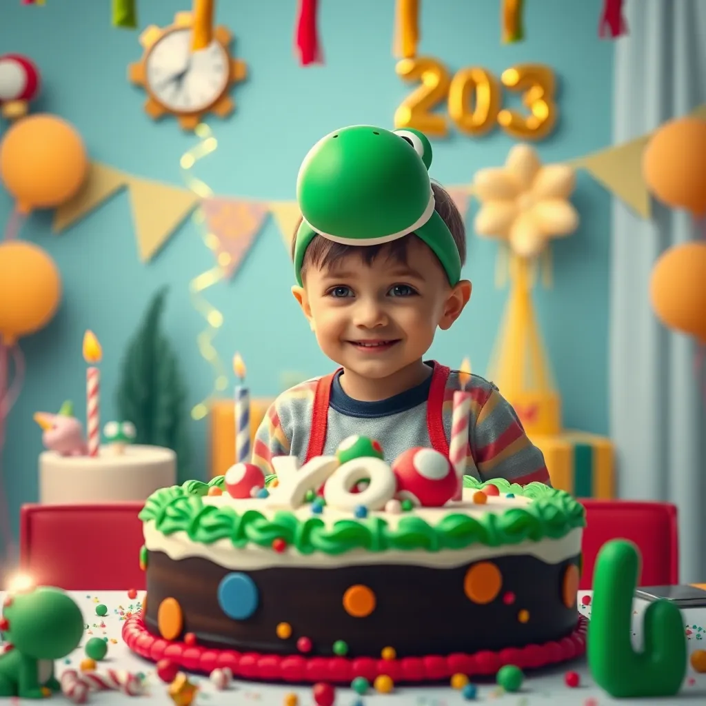 Birthday Surprise: My Son's Yoshi Cake Steals the Show : LevelUpTalk